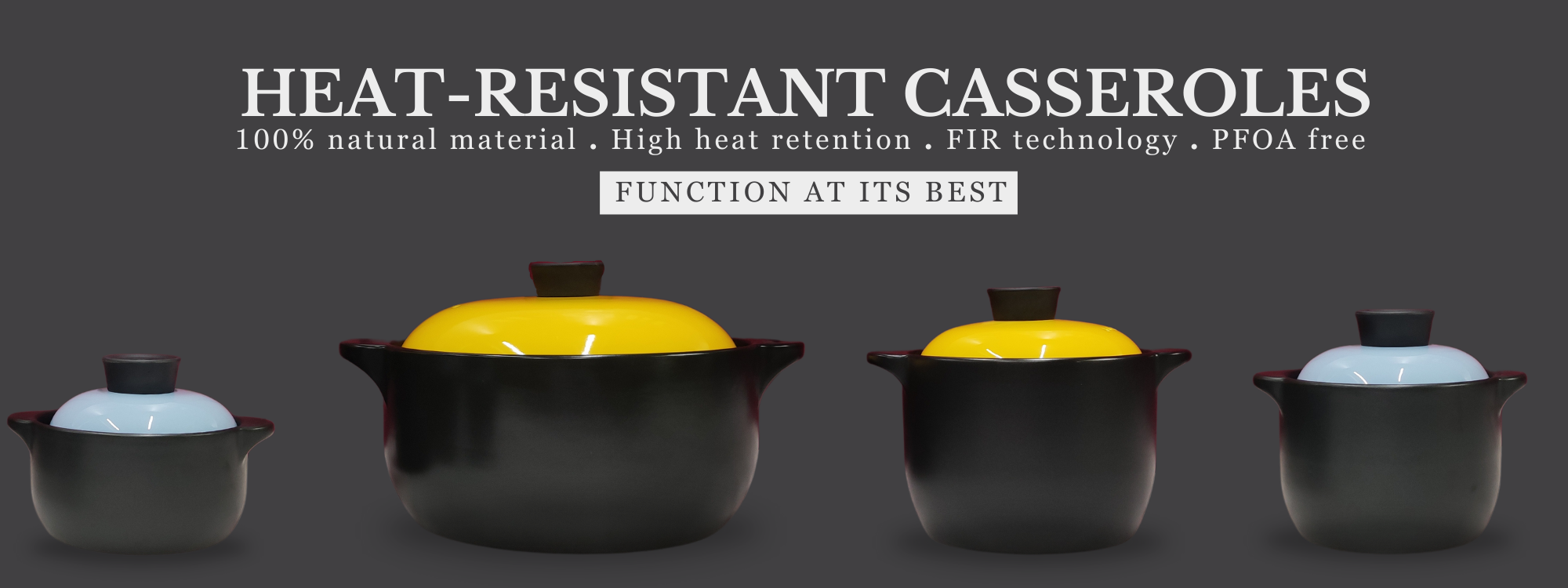 Premium All-HR Casseroles | U-LIKE Heat-Resistant Cookware